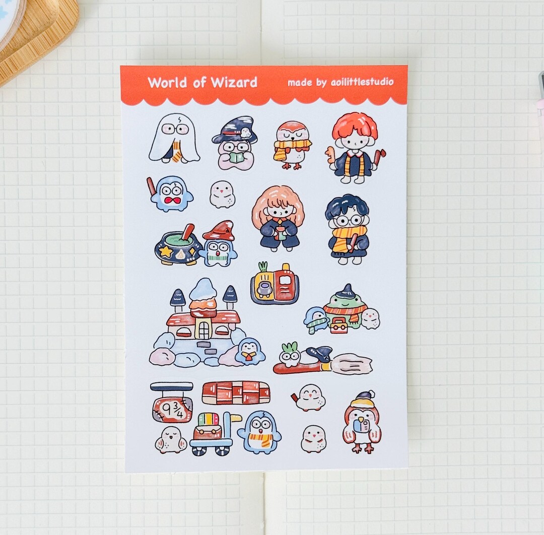 World of Wizard Sticker Sheet | Bullet Journal Stickers, Cute Planner ...