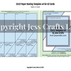 Card Sketches and Paper Busting Templates for 12x12 Paper and A2 Cards ...