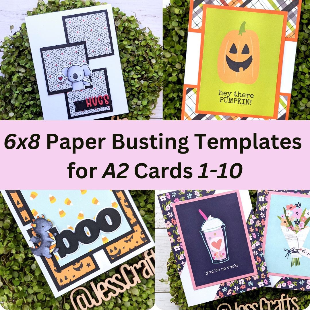 Card Sketches and Paper Busting Templates for 6x8 Paper and A2 Cards 1 ...