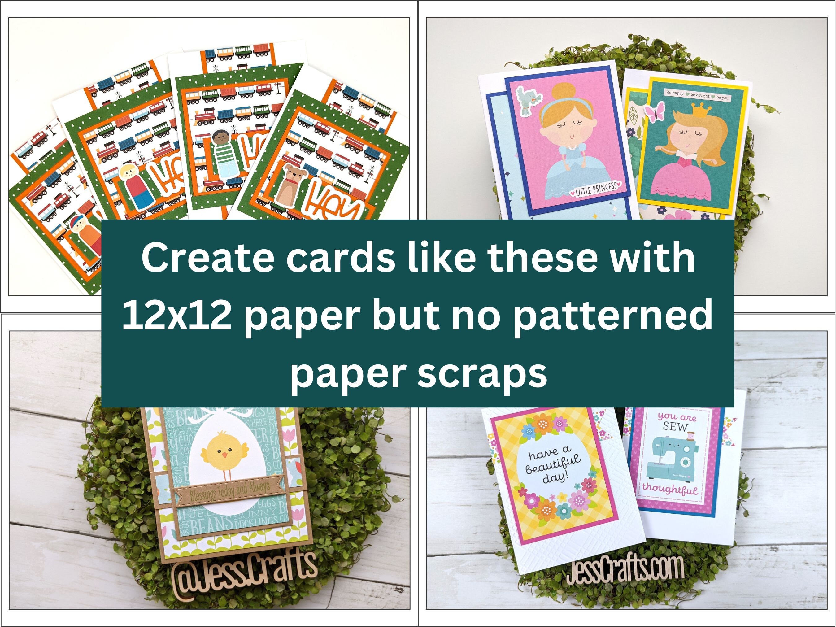 Card Sketches and Paper Busting Templates for 12x12 Paper and A2 Cards ...
