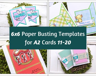 Card Sketches and Paper Busting Templates for 6x6 Paper and A2 Cards 1 ...