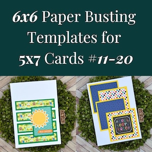 Card Sketches and Paper Busting Templates for 6x6 Paper and 5x7 Cards ...