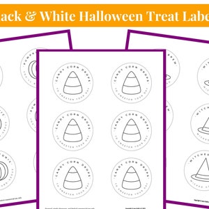 Halloween Treat Tags for Kids Printable Halloween Party Favors Fall ...