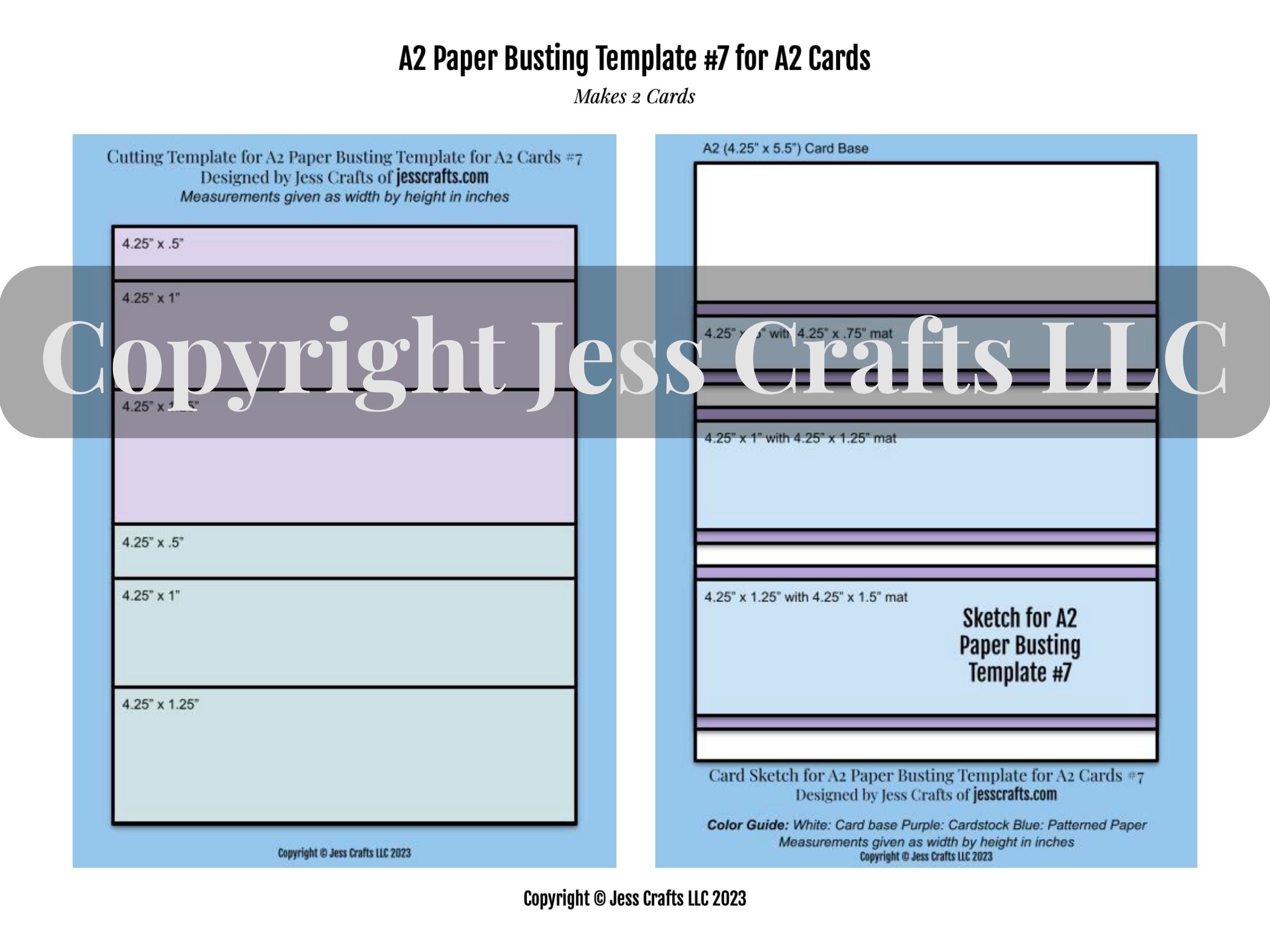 Card Sketches and Paper Busting Templates for A2 Paper and A2 Cards 1 ...