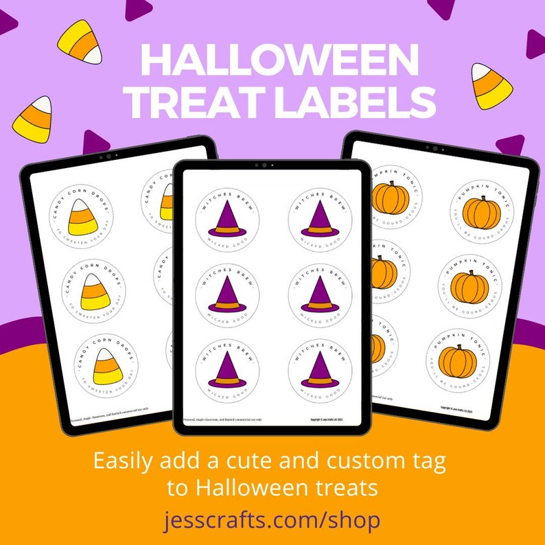 Halloween Treat Tags for Kids Printable Halloween Party Favors Fall ...