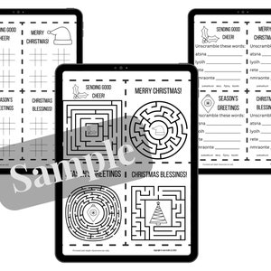 Ultimate Bundle Printable Activities for Inside Cards Christmas ...