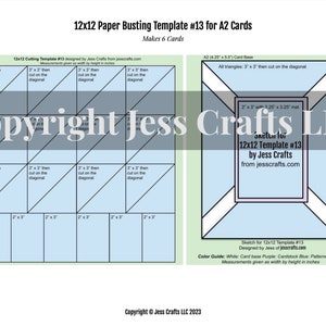 Card Sketches and Paper Busting Templates for 12x12 Paper and A2 Cards ...