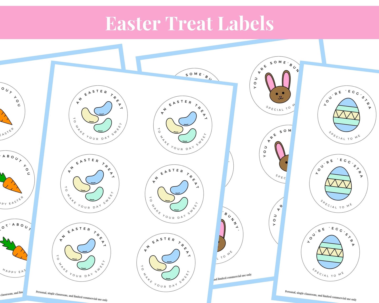 Easter Treat Tags for Kids Printable Easter Party Favors Spring Gift ...