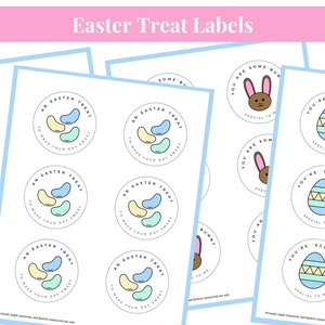 Easter Treat Tags for Kids Printable Easter Party Favors Spring Gift ...