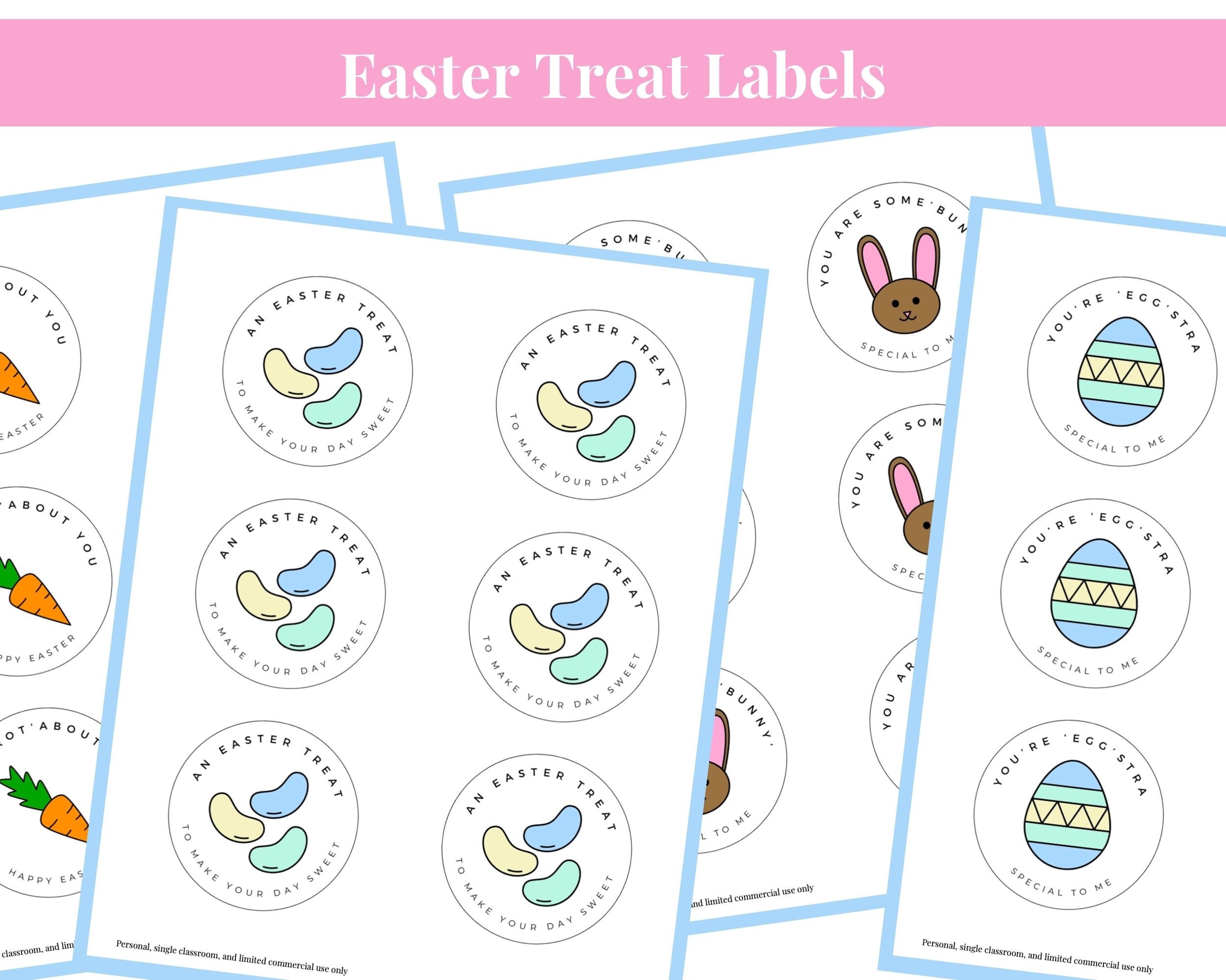 Easter Treat Tags for Kids Printable Easter Party Favors Spring Gift ...
