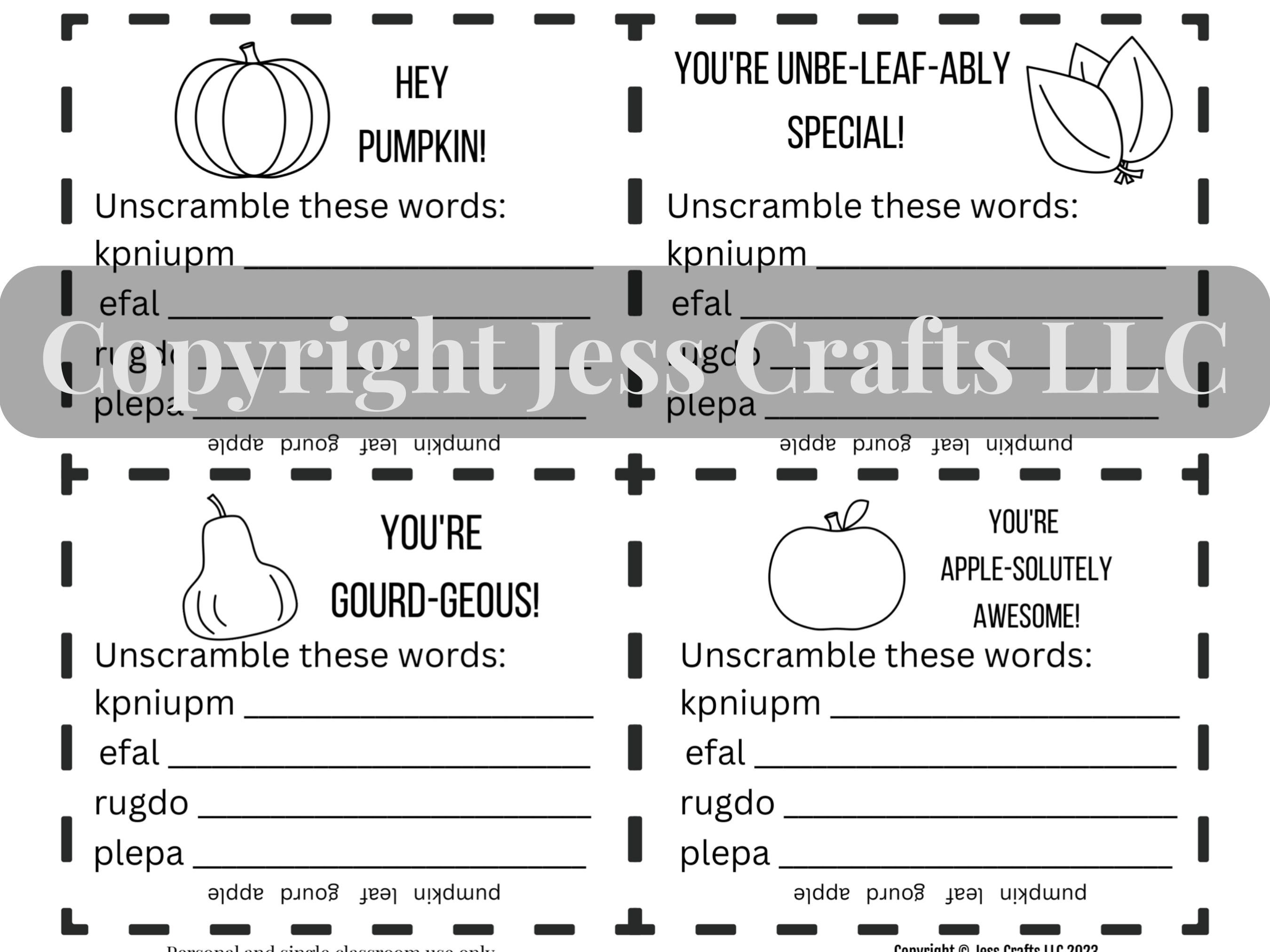 Printable Card Inserts Four Seasons Bundle Games and Activities for ...