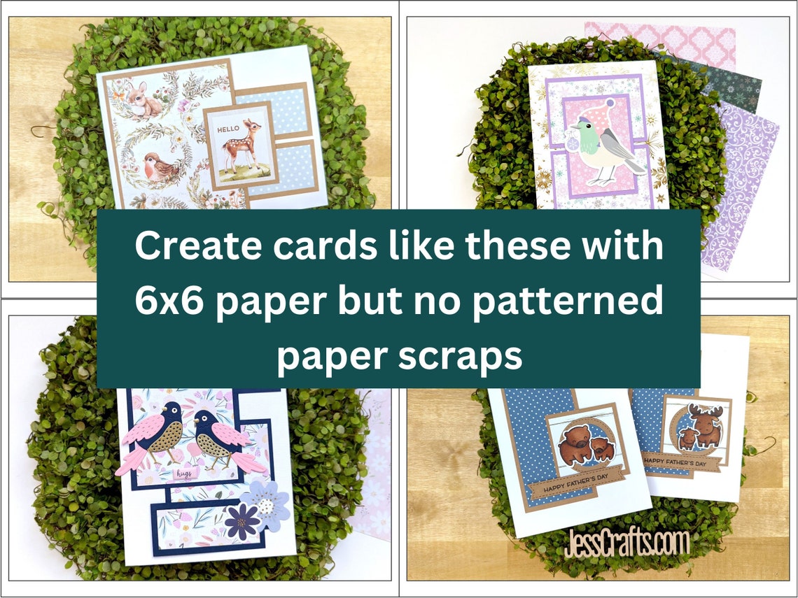 Card Sketches and Paper Busting Templates for 6x6 Paper and A2 Cards 1 ...