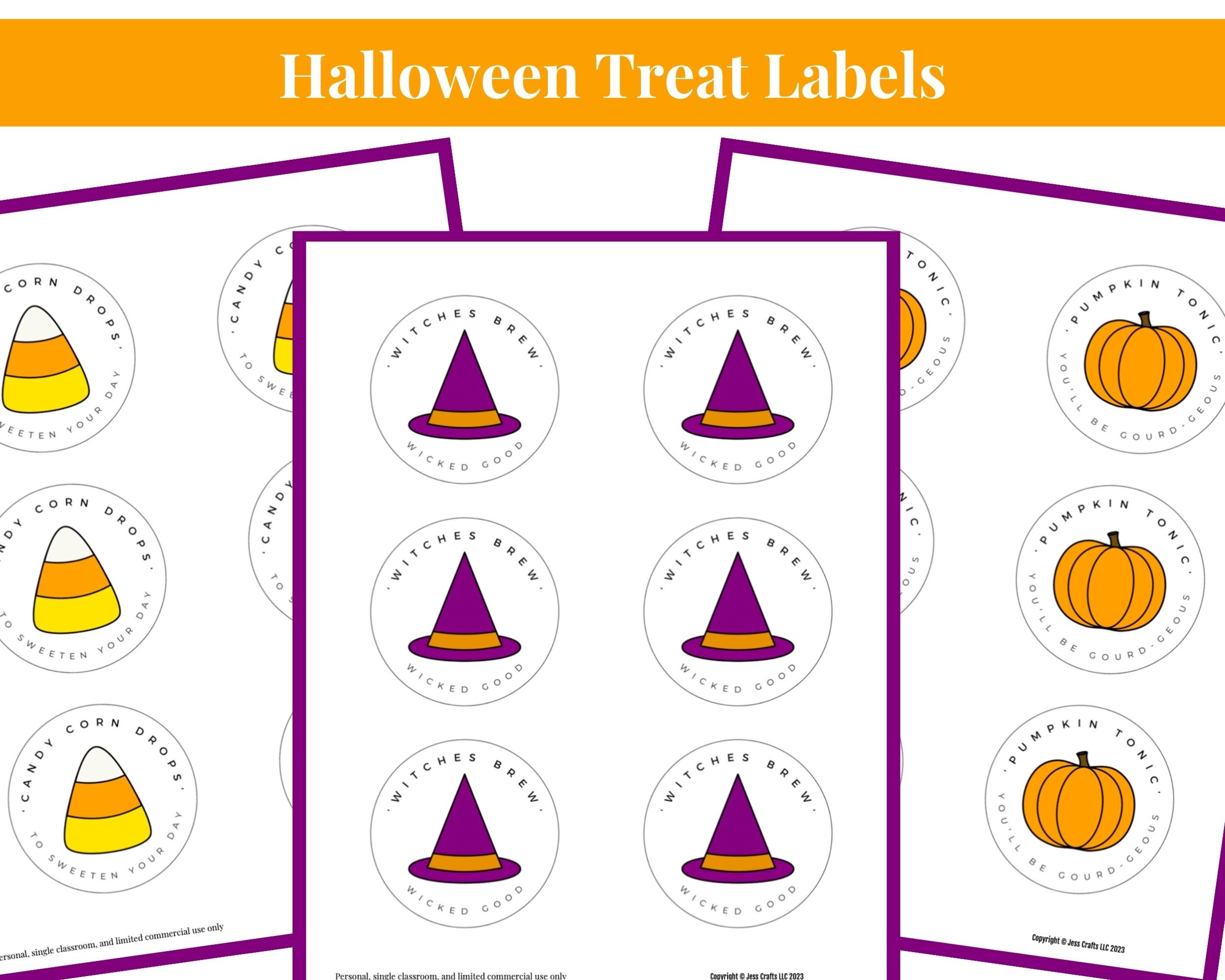 Halloween Treat Tags for Kids Printable Halloween Party Favors Fall ...