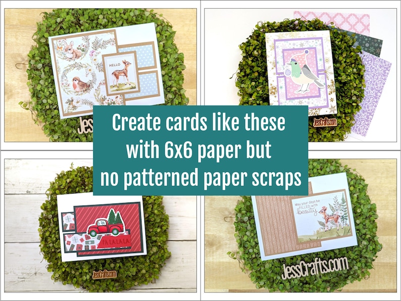 Card Sketches and Paper Busting Templates for 6x6 Paper and A2 Cards 1 ...
