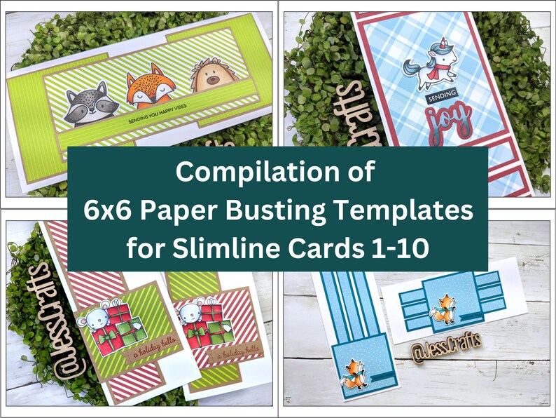 Card Sketches and Paper Busting Templates for 6x6 Paper and - Etsy