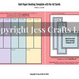 Card Sketches and Paper Busting Templates for 6x6 Paper and A2 Cards 1 ...