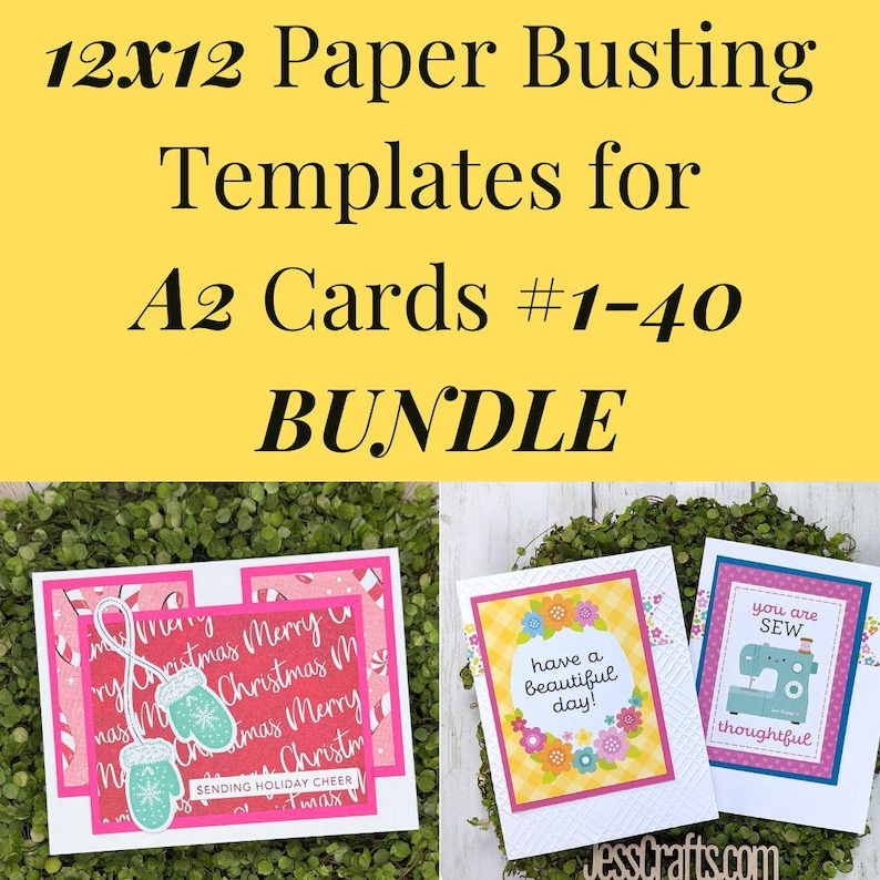 Card Sketches and Paper Busting Templates for 12x12 Paper and A2 Cards ...