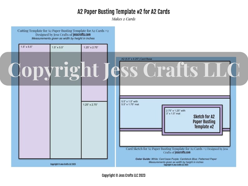 Card Sketches and Paper Busting Templates for A2 Paper and A2 Cards 1 ...