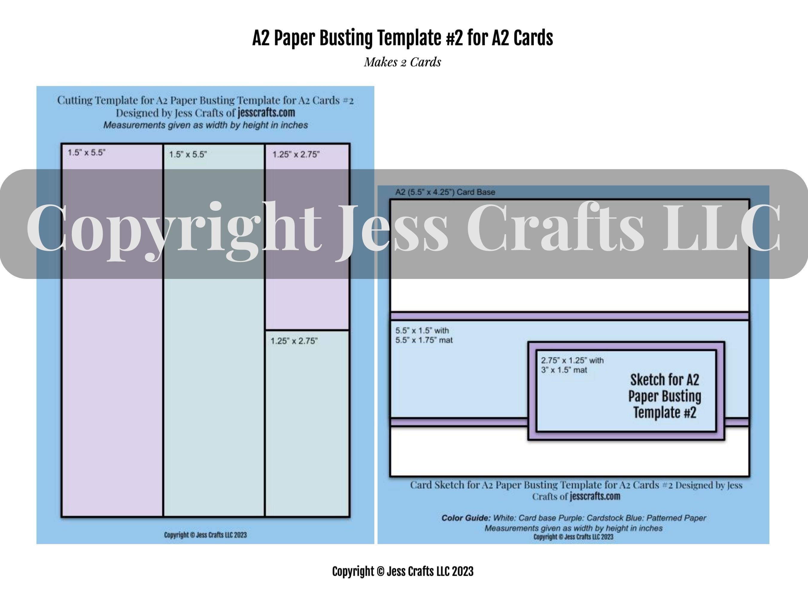 Card Sketches and Paper Busting Templates for A2 Paper and A2 Cards 1 ...