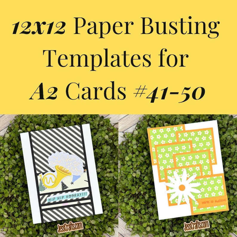 Card Sketches and Paper Busting Templates for 12x12 Paper and A2 Cards ...
