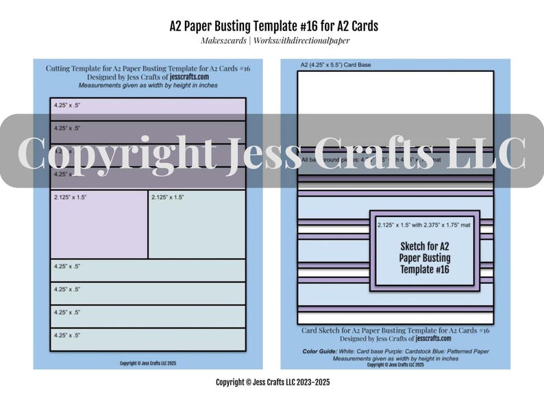 Card Sketches and Paper Busting Templates for A2 Paper and A2 Cards 11 ...