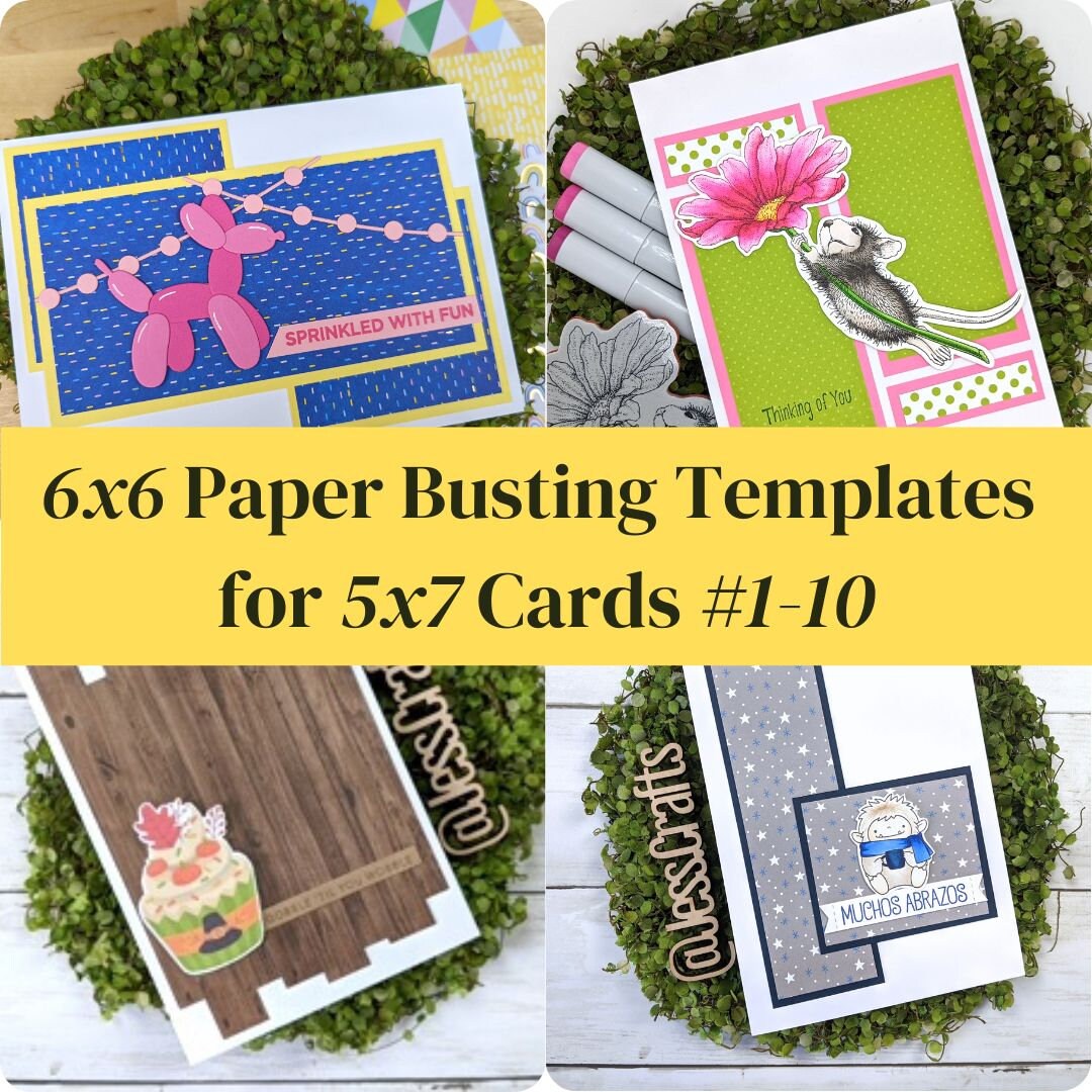 Card Sketches and Paper Busting Templates for 6x6 Paper and 5x7 Cards 1 ...