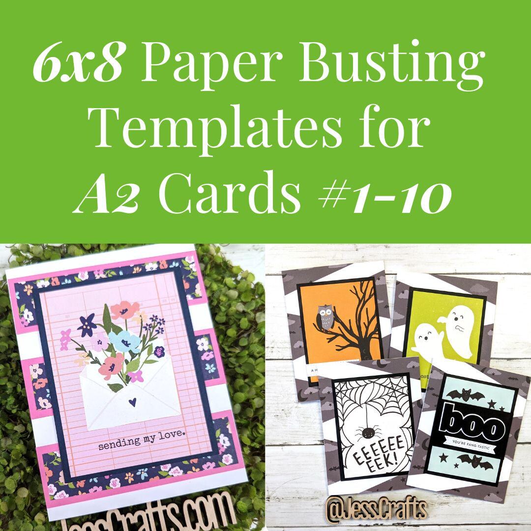 Card Sketches and Paper Busting Templates for 6x8 Paper and A2 Cards 1 ...