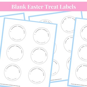 Easter Treat Tags for Kids Printable Easter Party Favors Spring Gift ...