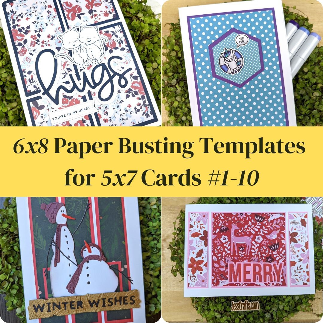Card Sketches and Paper Busting Templates for 6x8 Paper and 5x7 Cards 1 ...