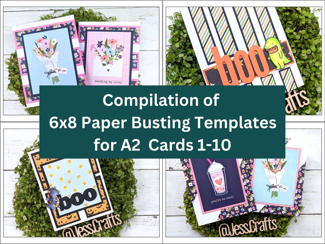 Card Sketches and Paper Busting Templates for 6x8 Paper and A2 - Etsy
