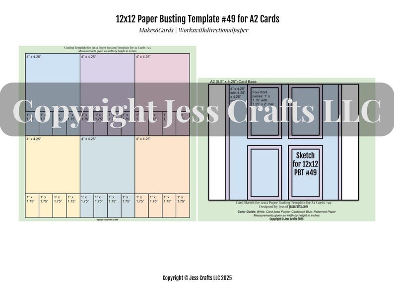 Card Sketches and Paper Busting Templates for 12x12 Paper and A2 Cards ...