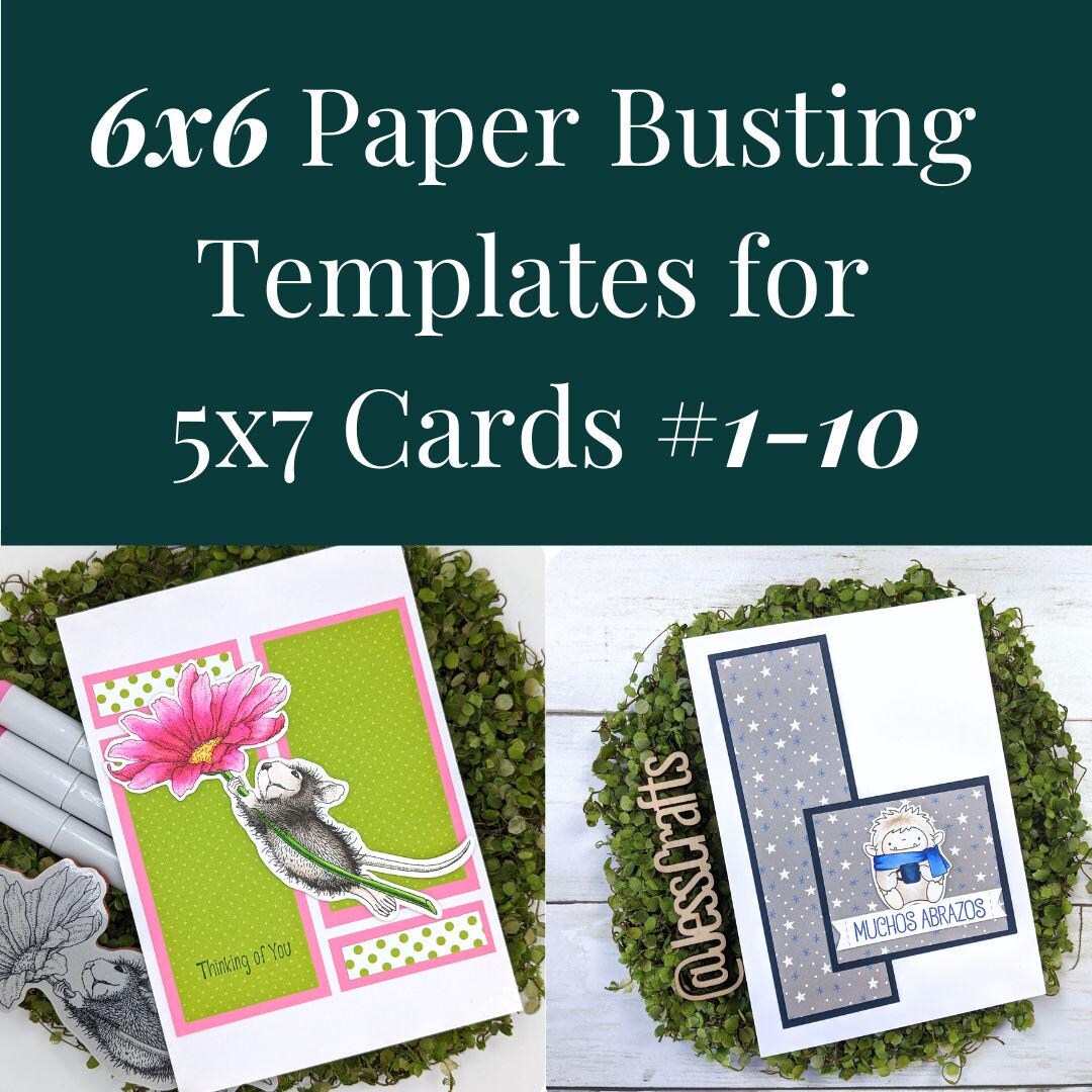 Card Sketches and Paper Busting Templates for 6x6 Paper and 5x7 Cards 1 ...