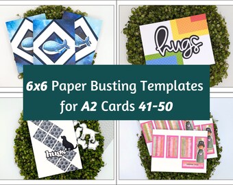 Card Sketches and Paper Busting Templates for 6x6 Paper and A2 Cards 1 ...