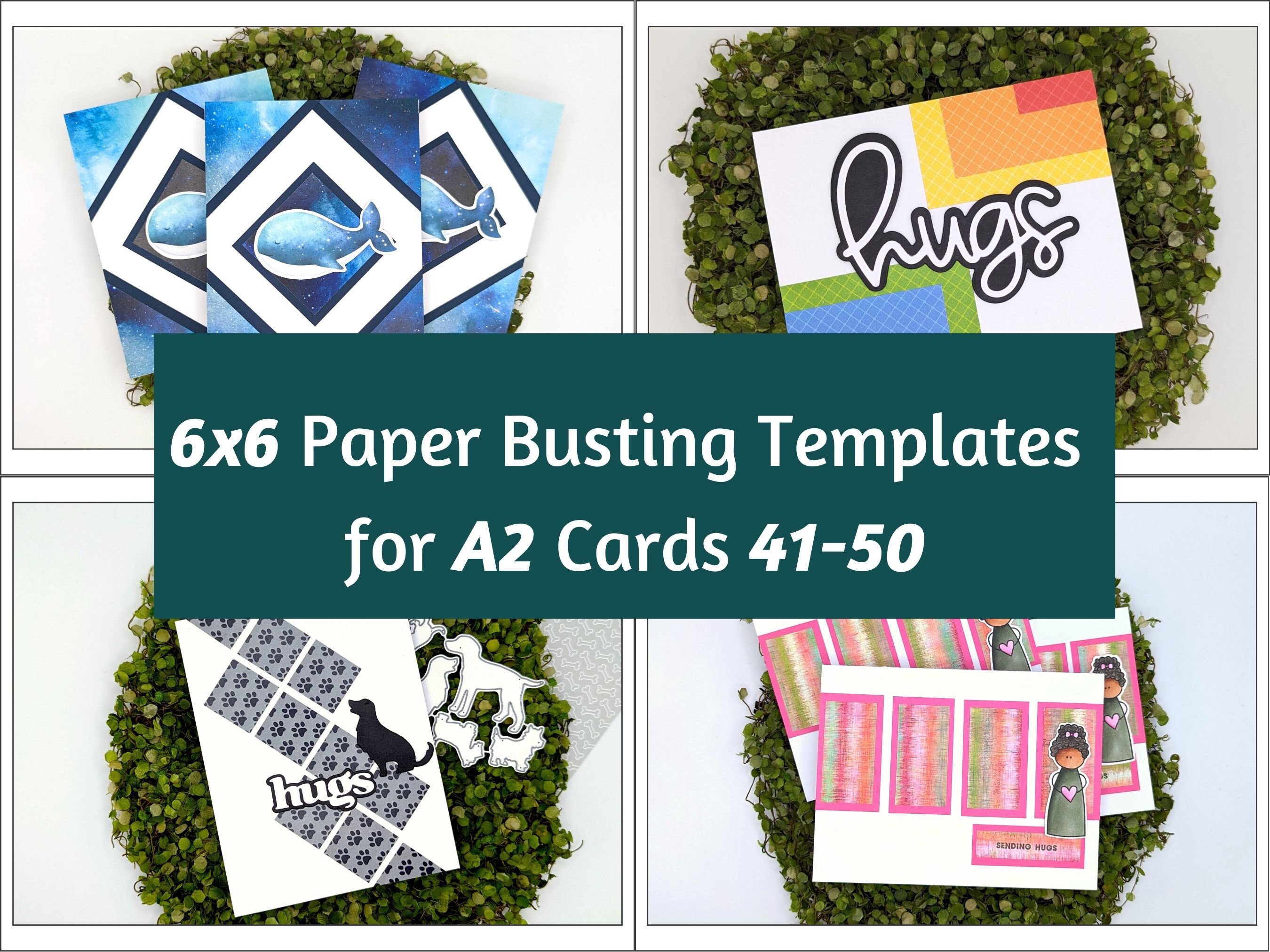 Card Sketches and Paper Busting Templates for 6x6 Paper and A2 - Etsy