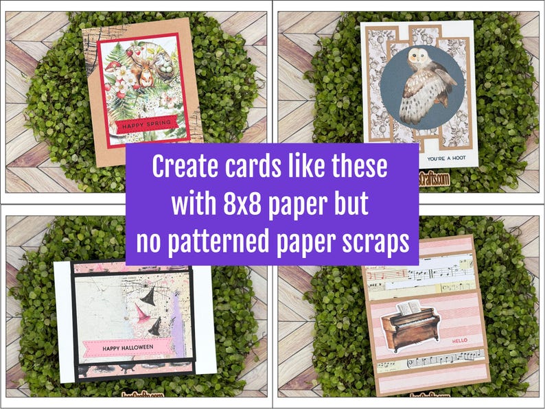 Card Sketches and Paper Busting Templates for 8x8 Paper and A2 Cards 11 ...