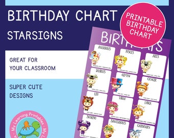 Birthday chart | Etsy