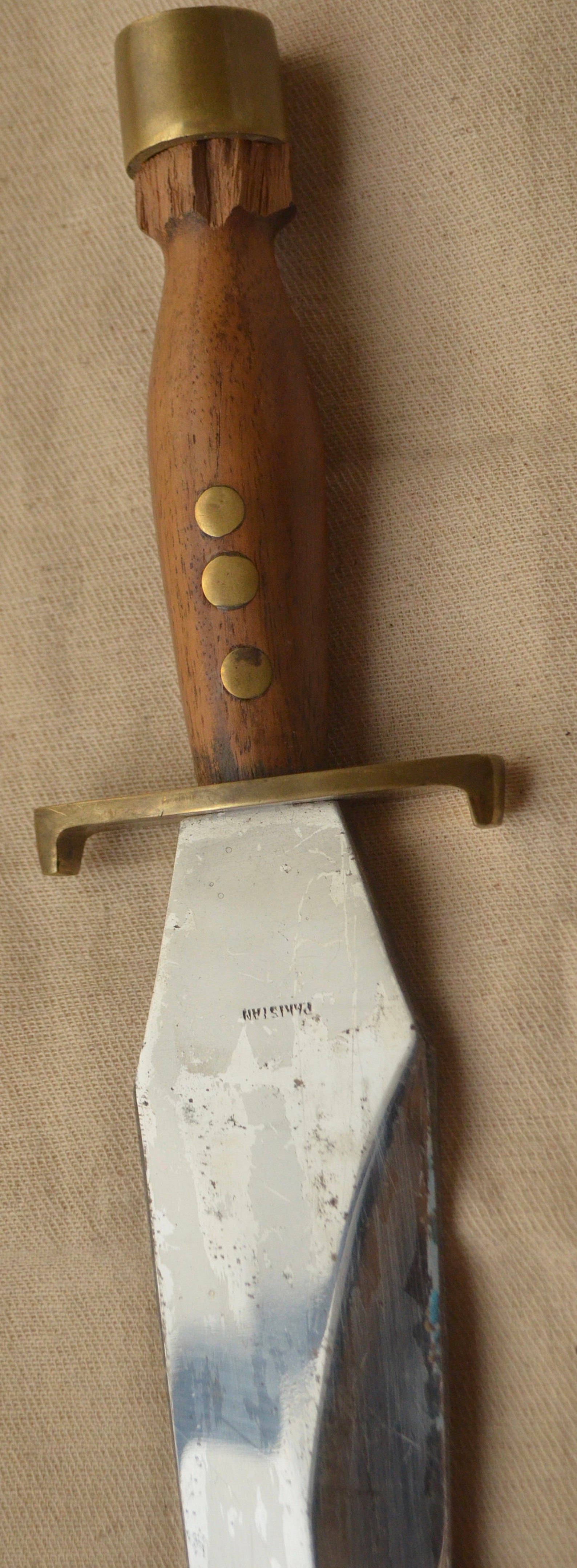 Nice Vintage Pakistan Short Sword Dagger Knife With Walnut Wooden ...