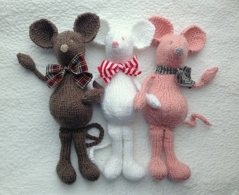 Mouse Knitting Pattern Soft Toy PDF Pattern ONLY Heirloom Child Stuffed ...