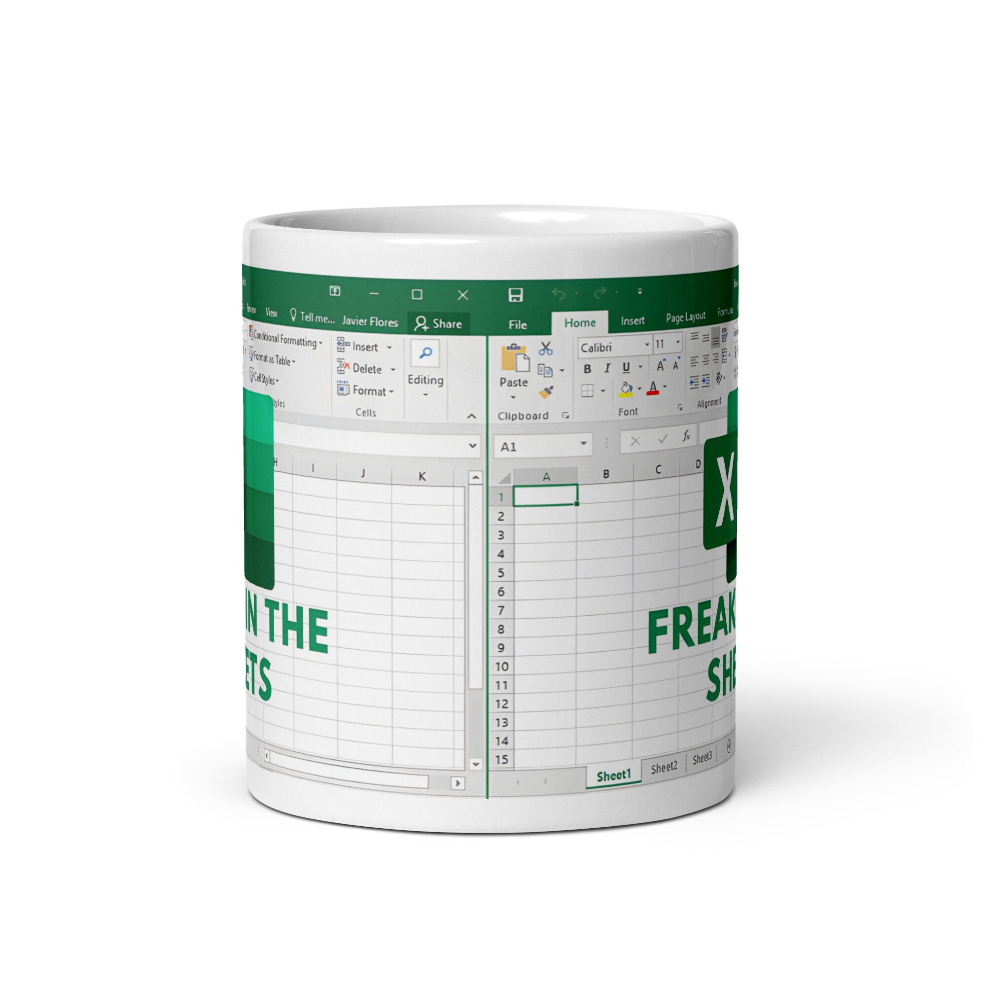 Freak in the Sheets Mug, Excel Coffee Mug, Mug Excel, Accountant Gift ...