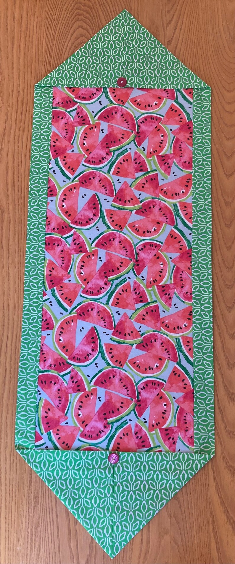 Watermelon and Leaf Print Table Runner - Etsy