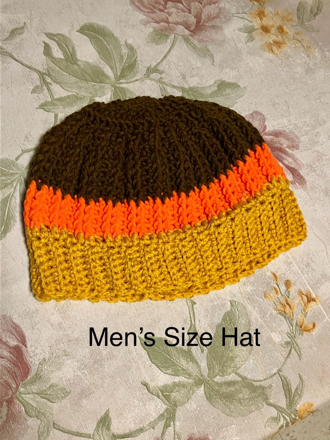 Gold, Brown, and Orange Men’s Stocking Cap/beanie - Etsy
