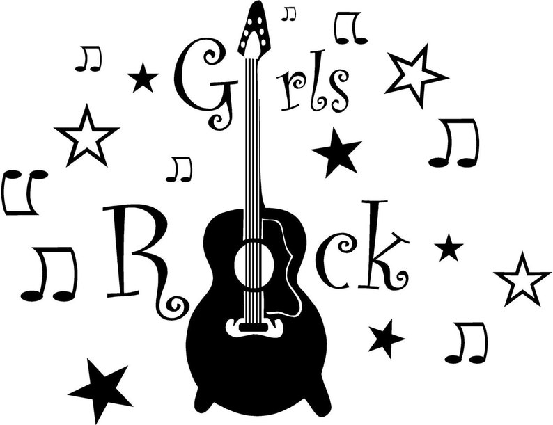 Girls Rock Vinyl Decal/sticker - Etsy