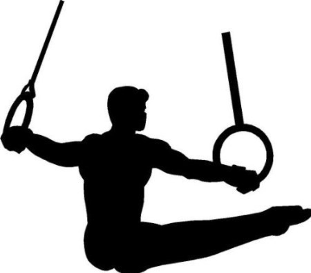 Gymnast on Still Rings Vinyl Decal/sticker - Etsy