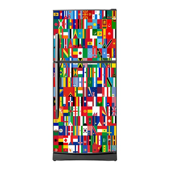 World Flags Fridge Wrap Refrigerator Skin - Etsy