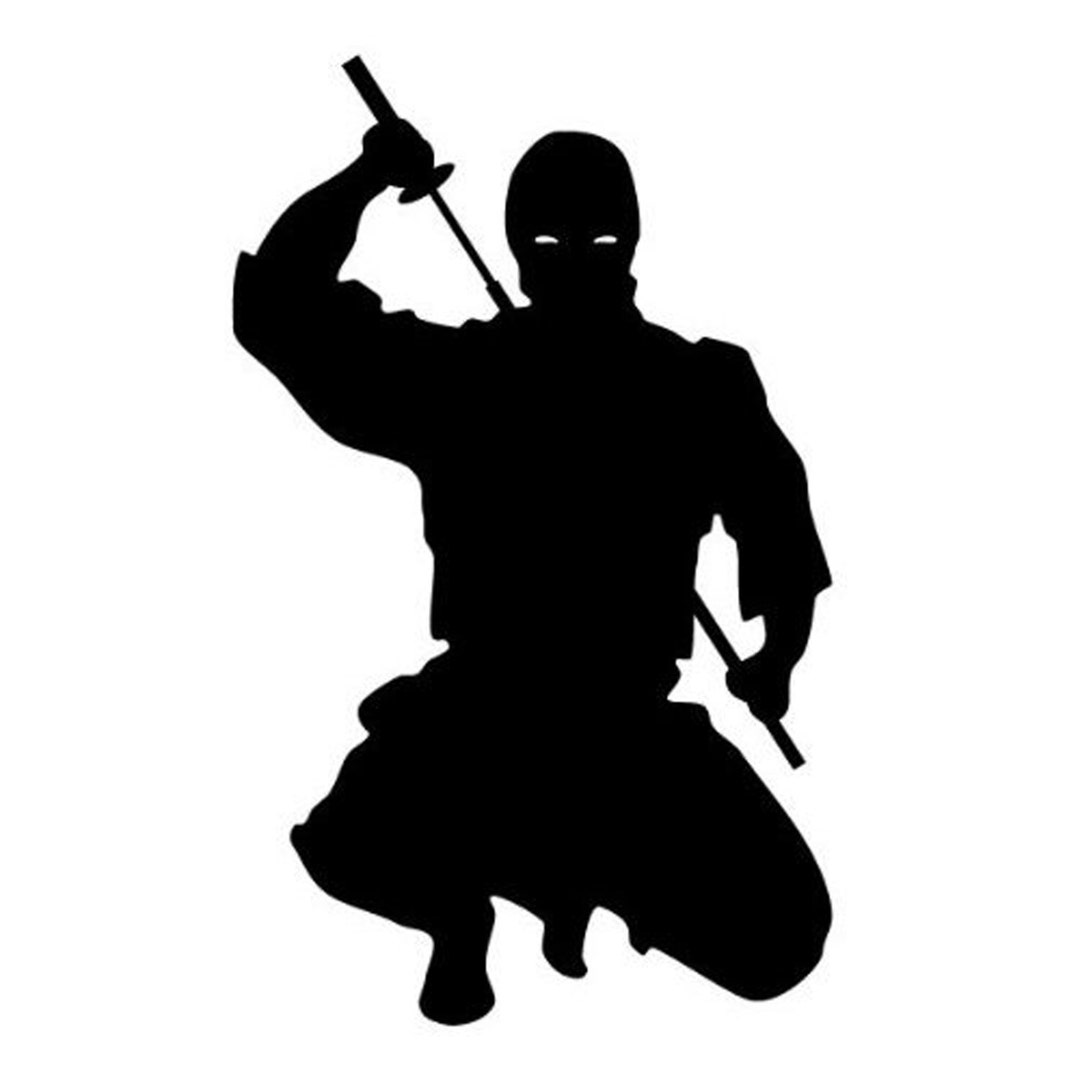 Crouching Ninja With Sword Vinyl Decal/sticke - Etsy