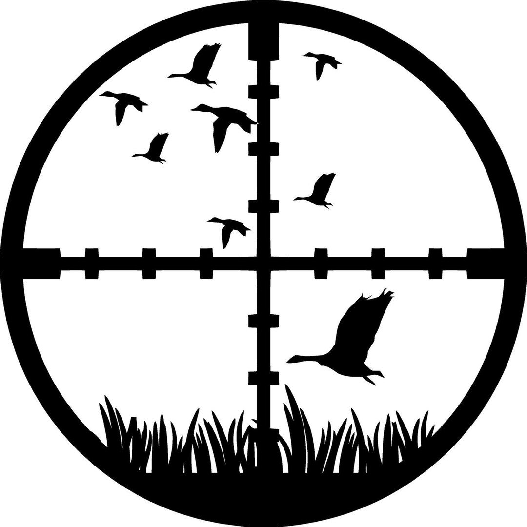 Cross Hairs With Ducks Vinyl Decal/sticke - Etsy