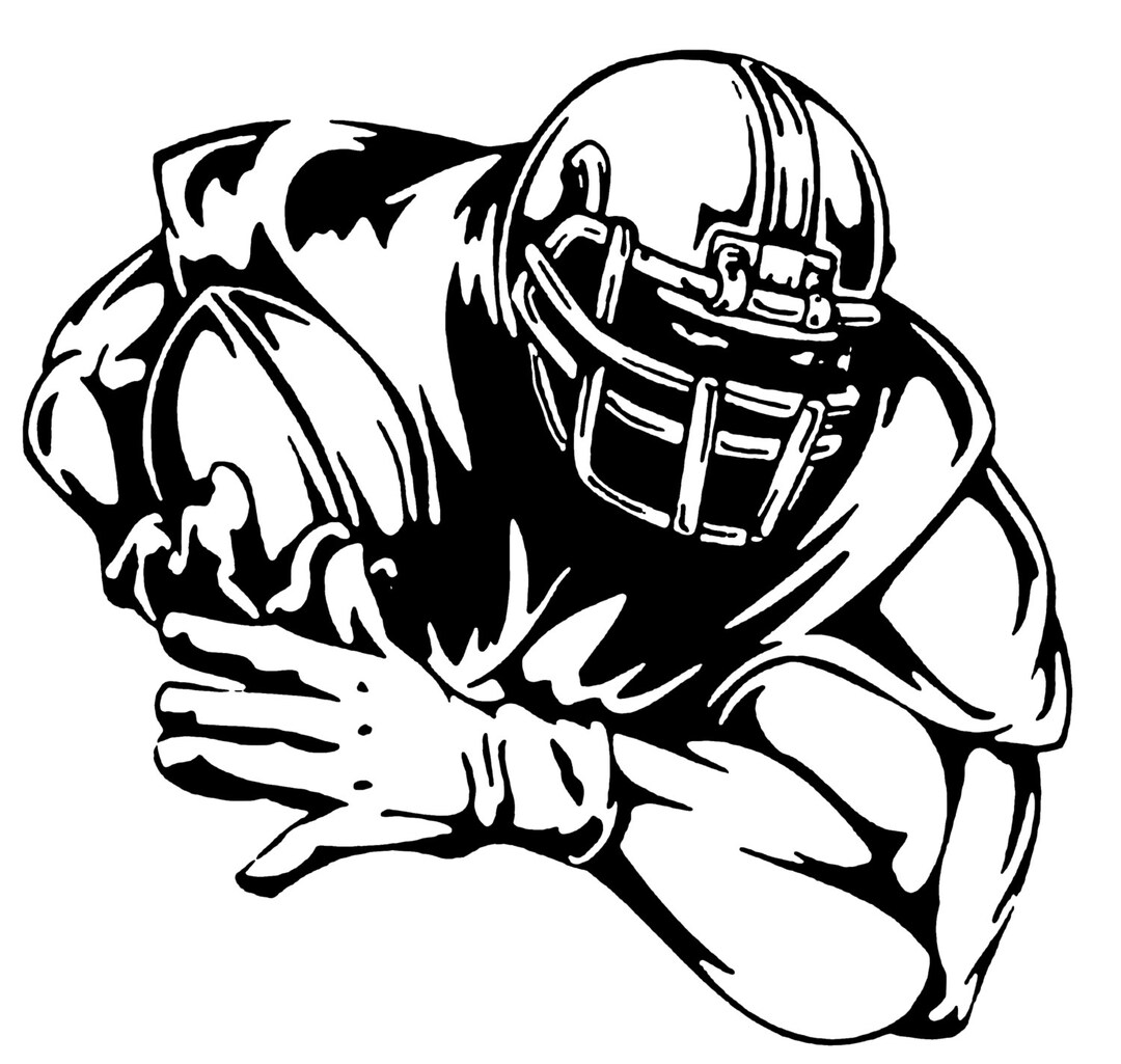 Football Player Vinyl Decal/sticker - Etsy