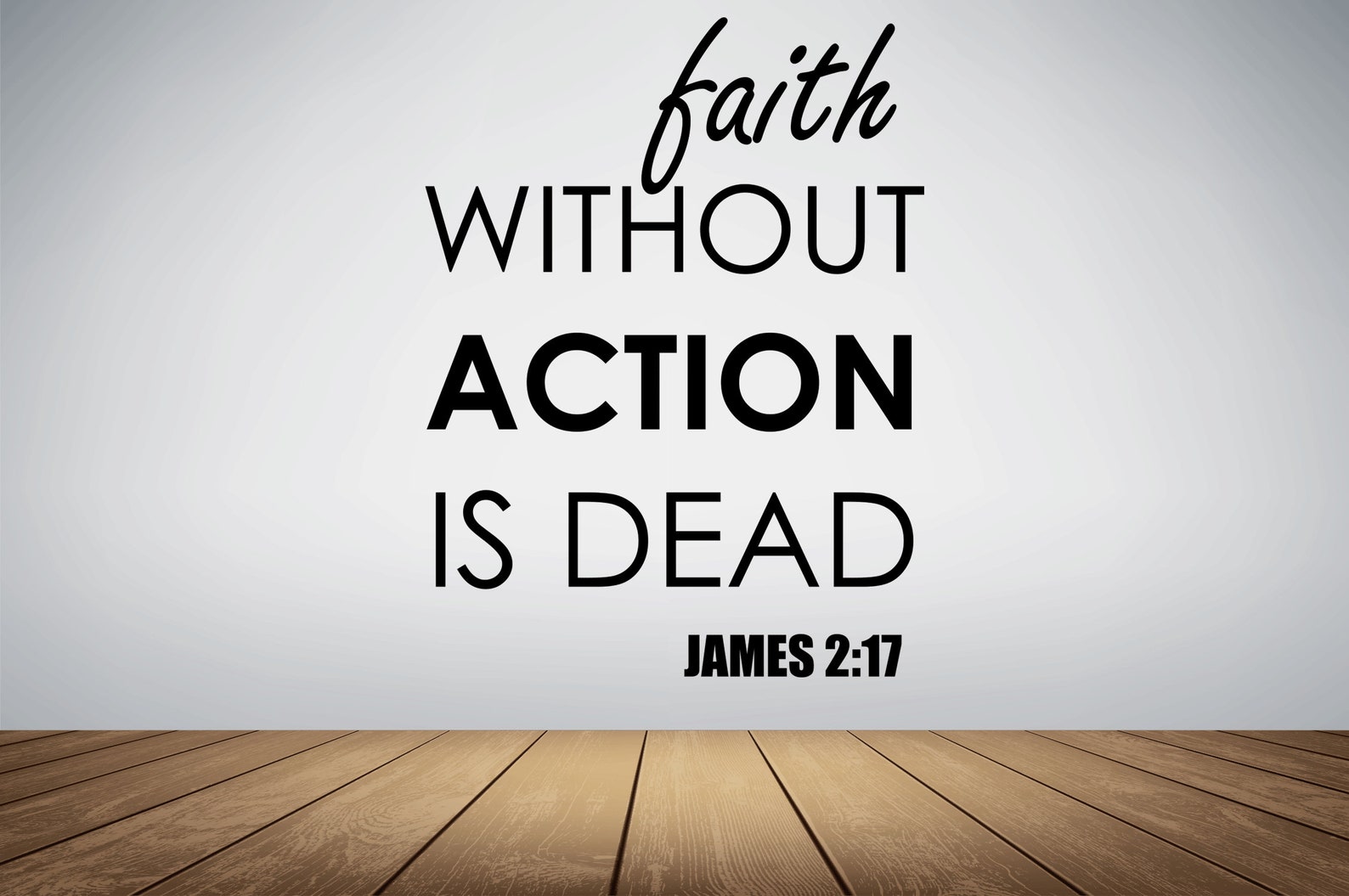 Faith Without Action James 2:17 Vinyl Decal - Etsy