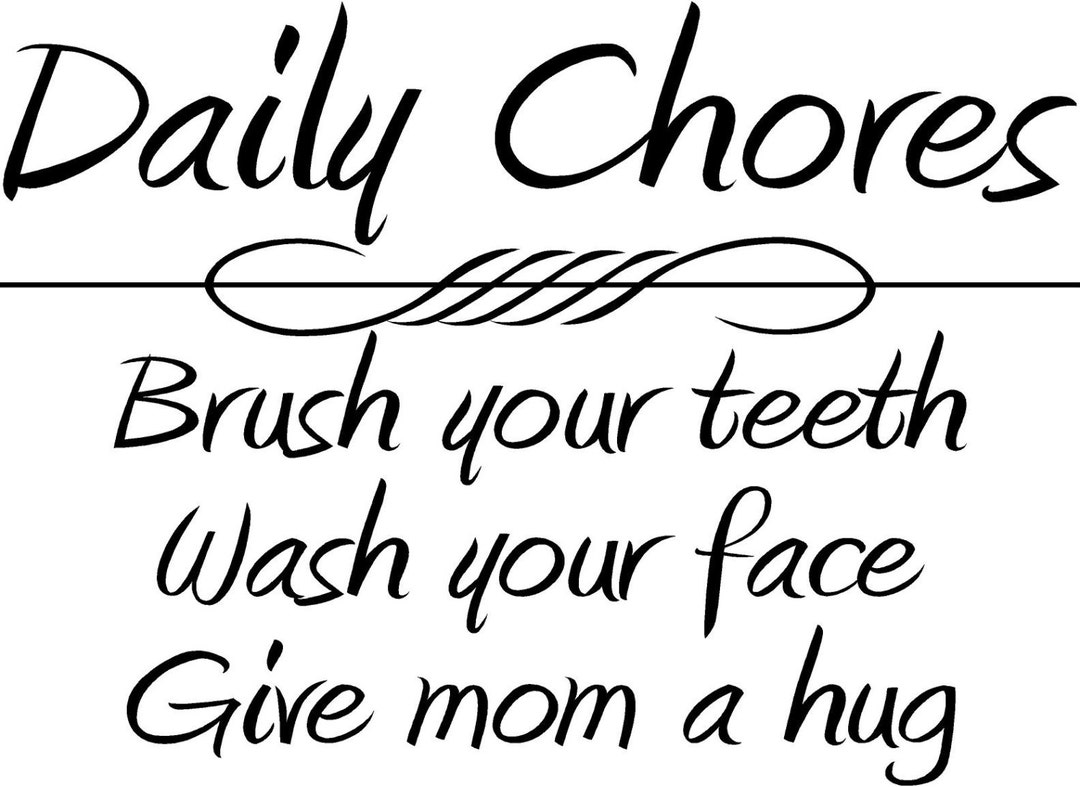Daily Chores Vinyl Decal/sticker - Etsy
