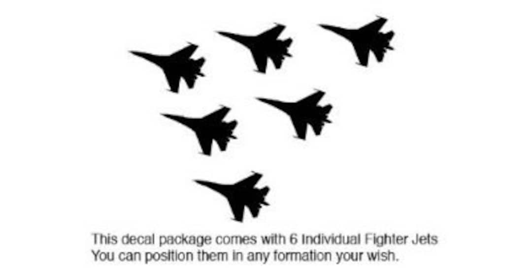 Fighter Jets Formation Vinyl Decal/sticker - Etsy